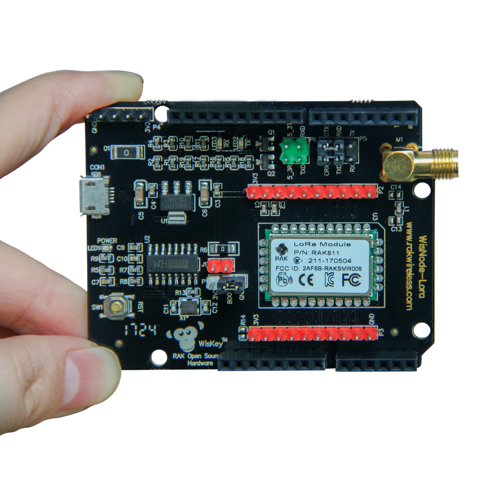 WisNode LoRa / LoRaWAN RAK811 development board and Arduino shield — Pi Supply